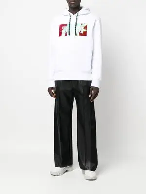 Versace Logo-print Hoodie - White
