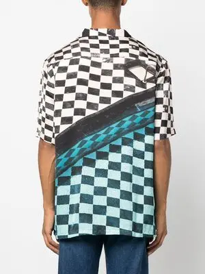 BLUE SKY INN Embroidered-logo Checked Shirt