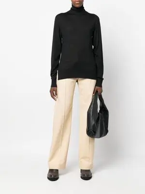 JIL SANDER Roll-neck Long-sleeve Jumper - Black
