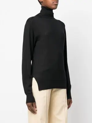 JIL SANDER Roll-neck Long-sleeve Jumper - Black