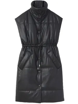 Proenza Schouler White Label Padded Faux-leather Gilet - Black