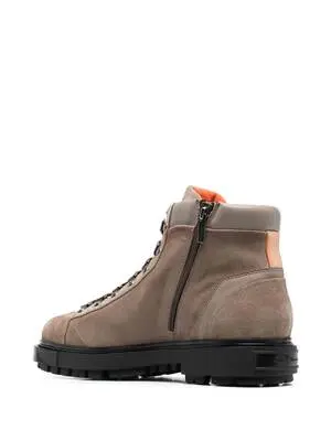 Santoni Leather Lace-up Boots