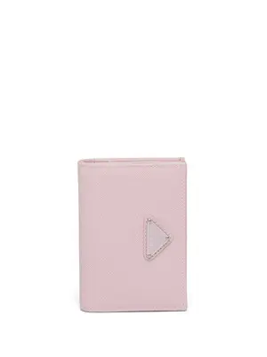 Prada Small Logo-plaque Leather Wallet - Pink