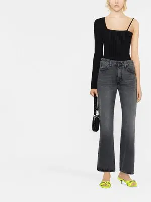 Off-White Logo-patch Straight-leg Jeans - Black