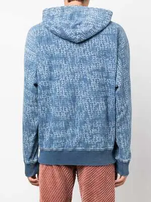 DIESEL® Logo Drawstring Hoodie - Blue