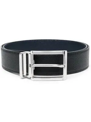 FERRAGAMO Buckle-fastened Leather Belt - Black