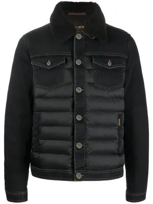 MOORER Button-up Padded Down Jacket - Black