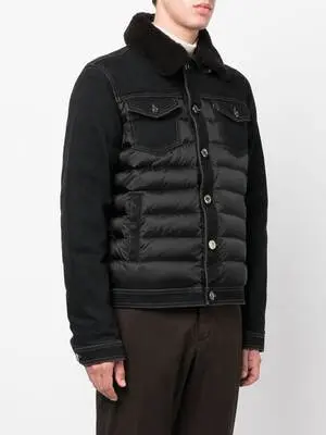 MOORER Button-up Padded Down Jacket - Black