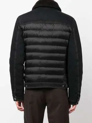 MOORER Button-up Padded Down Jacket - Black