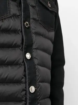 MOORER Button-up Padded Down Jacket - Black