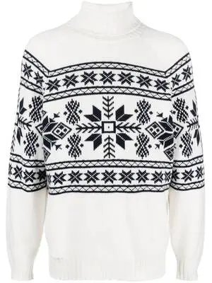 Brunello Cucinelli Cashmere Roll-neck Jumper - White
