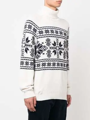 Brunello Cucinelli Cashmere Roll-neck Jumper - White