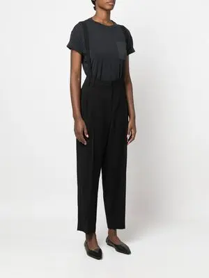 Brunello Cucinelli Cropped Brace-detail Trousers