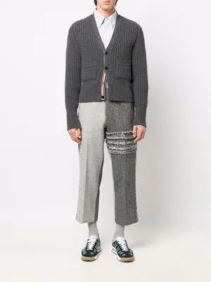 Thom Browne Grosgrain-armband Cotton Shirt - Grey