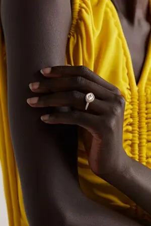 KAMYEN 18-karat Diamond And Enamel Ring