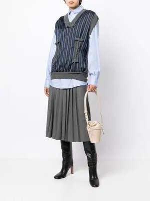 MAISON MARGIELA Mini Leather Bucket Bag - Brown