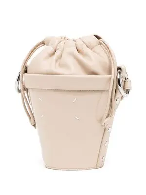 MAISON MARGIELA Mini Leather Bucket Bag - Brown