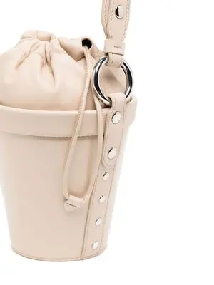 MAISON MARGIELA Mini Leather Bucket Bag - Brown