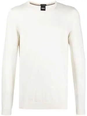 BOSS Crew Neck Pullover Sweater - Neutrals