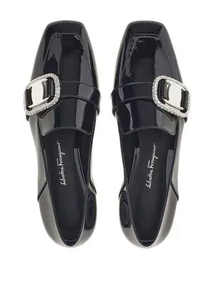 FERRAGAMO Vara Chain Loafers - Black