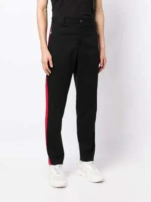 Moncler Side-stripe Tapered Trousers - Black