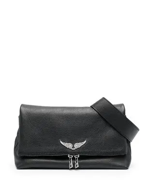Zadig&Voltaire Leather Shoulder Bag With Logo - Black