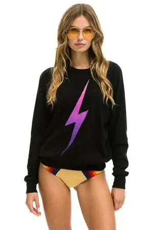 Aviator Nation Bolt Fade Sweatshirt /purple