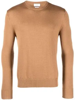 BALLANTYNE Crew Neck Wool Sweatshirt - Neutrals