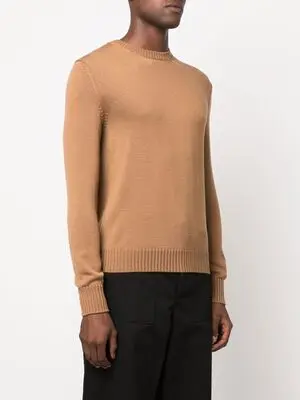 BALLANTYNE Crew Neck Wool Sweatshirt - Neutrals