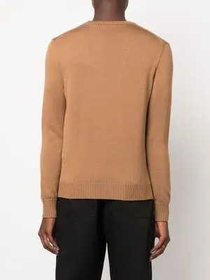 BALLANTYNE Crew Neck Wool Sweatshirt - Neutrals