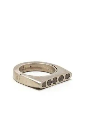 PARTS OF FOUR Sistema Mega Pavé Ring - Silver