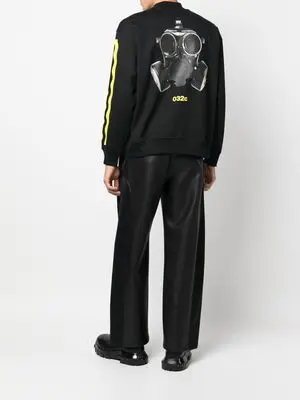 032C Graphic Print Long Sleeve Sweatshirt