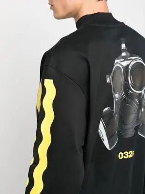 032C Graphic Print Long Sleeve Sweatshirt