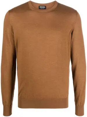 Zegna Cashmere-silk Jumper - Brown