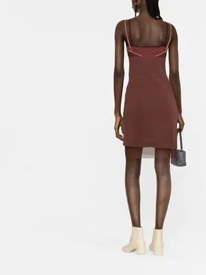Helmut Lang Draped Front-slit Mini Dress