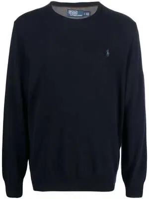 Polo Ralph Lauren Polo Pony Motif Sweater - Blue