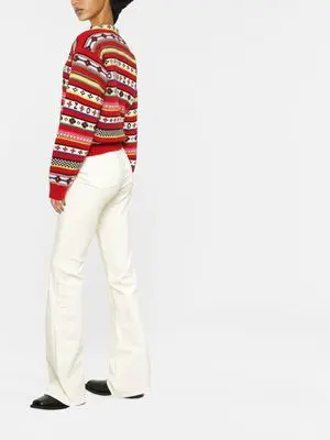 Kenzo Intarsia-knit Logo Jumper - Red
