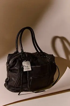 Free People We The Free Emerson Leather Tote Bag - Coal