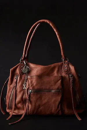 Free People We The Free Emerson Leather Tote Bag Mudslide Mauve
