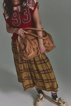 Free People We The Free Emerson Leather Tote Bag - Saddle