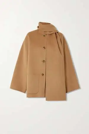 TOTEME Scarf-detailed Wool Jacket Camel