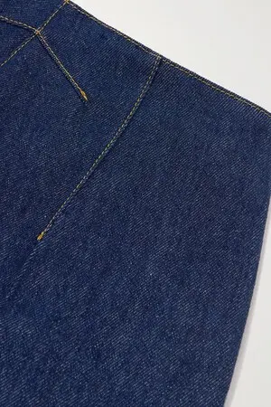 PATOU High-rise Wide-leg Organic Jeans - Blue