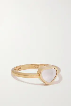 Chopard My Happy Hearts 18-karat Rose Mother-of-pearl Ring - Gold