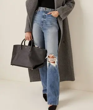 Khaite Danielle Distressed High-rise Straight-leg Jeans