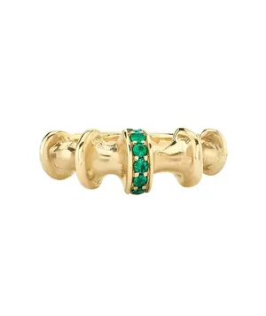 Vram Chrona 18k Yellow Gold Emerald Ring