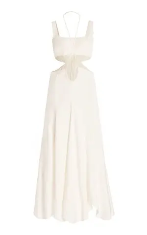 Cult Gaia Eileen Cutout Linen-blend Maxi Dress
