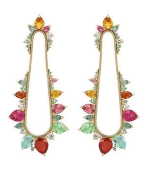 Fernando Jorge Electric Shock 18k Yellow Gold Multi-stone Earrings