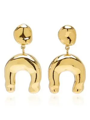 Agmes Wishbone Gold Vermeil Drop Earrings