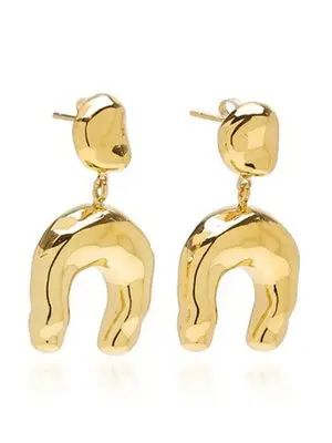 Agmes Wishbone Gold Vermeil Drop Earrings