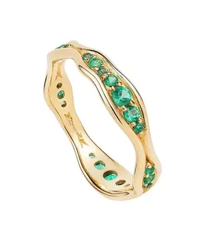 Fernando Jorge Fluid 18k Yellow Gold Emerald Ring
